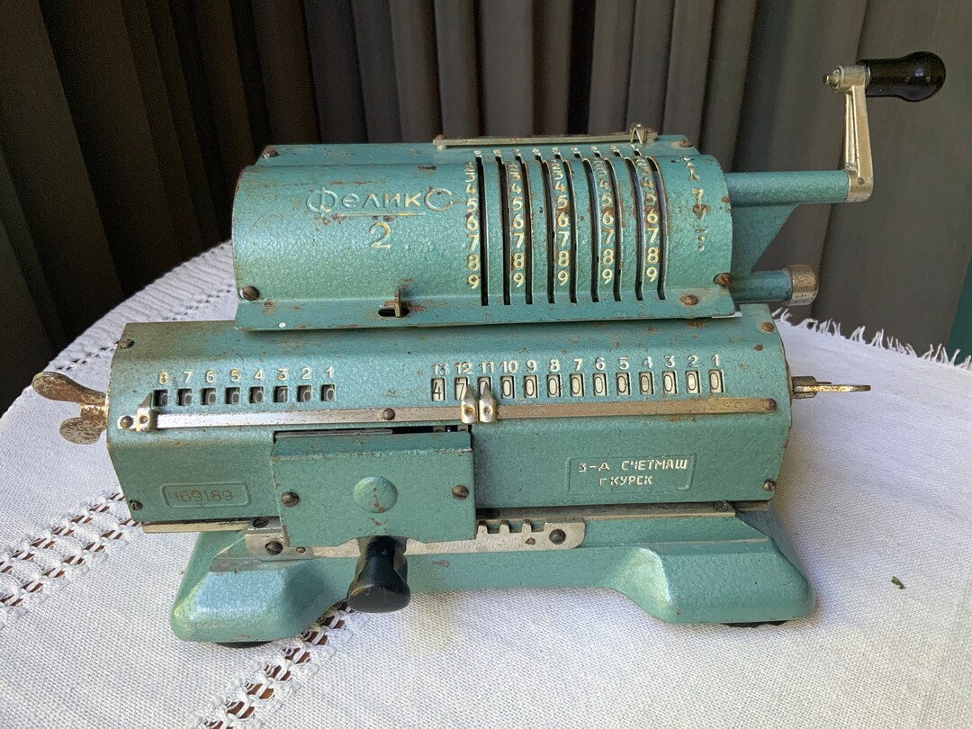 Vintage Adding Machine, Mechanical Calculator Arithmometer Comptometer ...