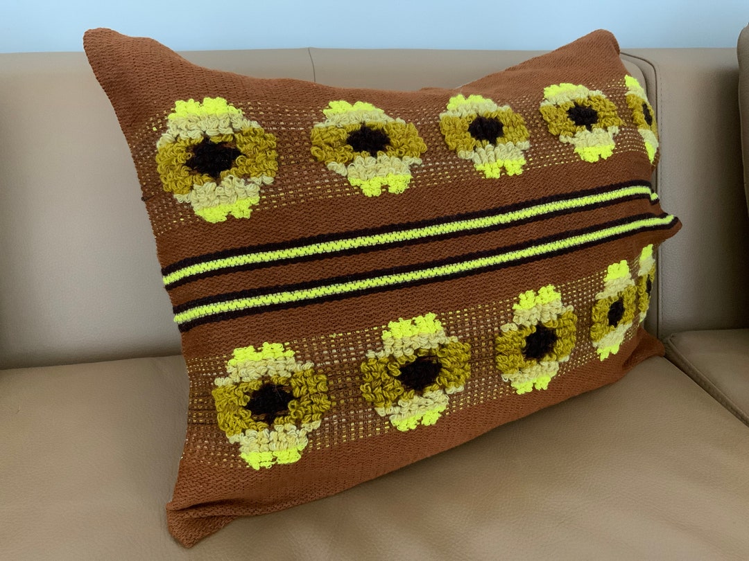 Vintage NOS Soviet Period Linen and Wool Woven Decorative Pillowcase ...