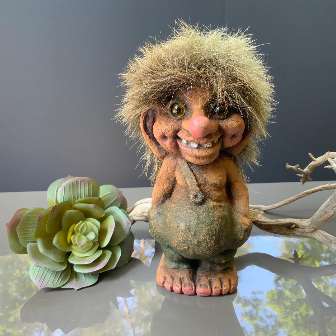 Vintage Norwegian Forest Troll/figurine/souvenir Troll Retro Handmade ...