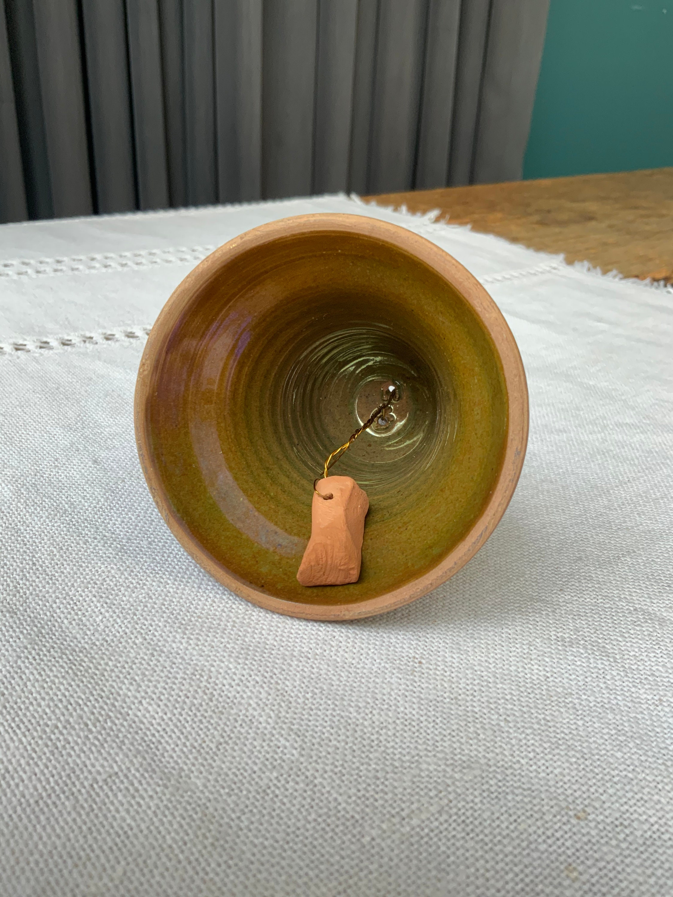 Handmade Clay bell glaze ceramic bell Hanging Clay Bell | Etsy