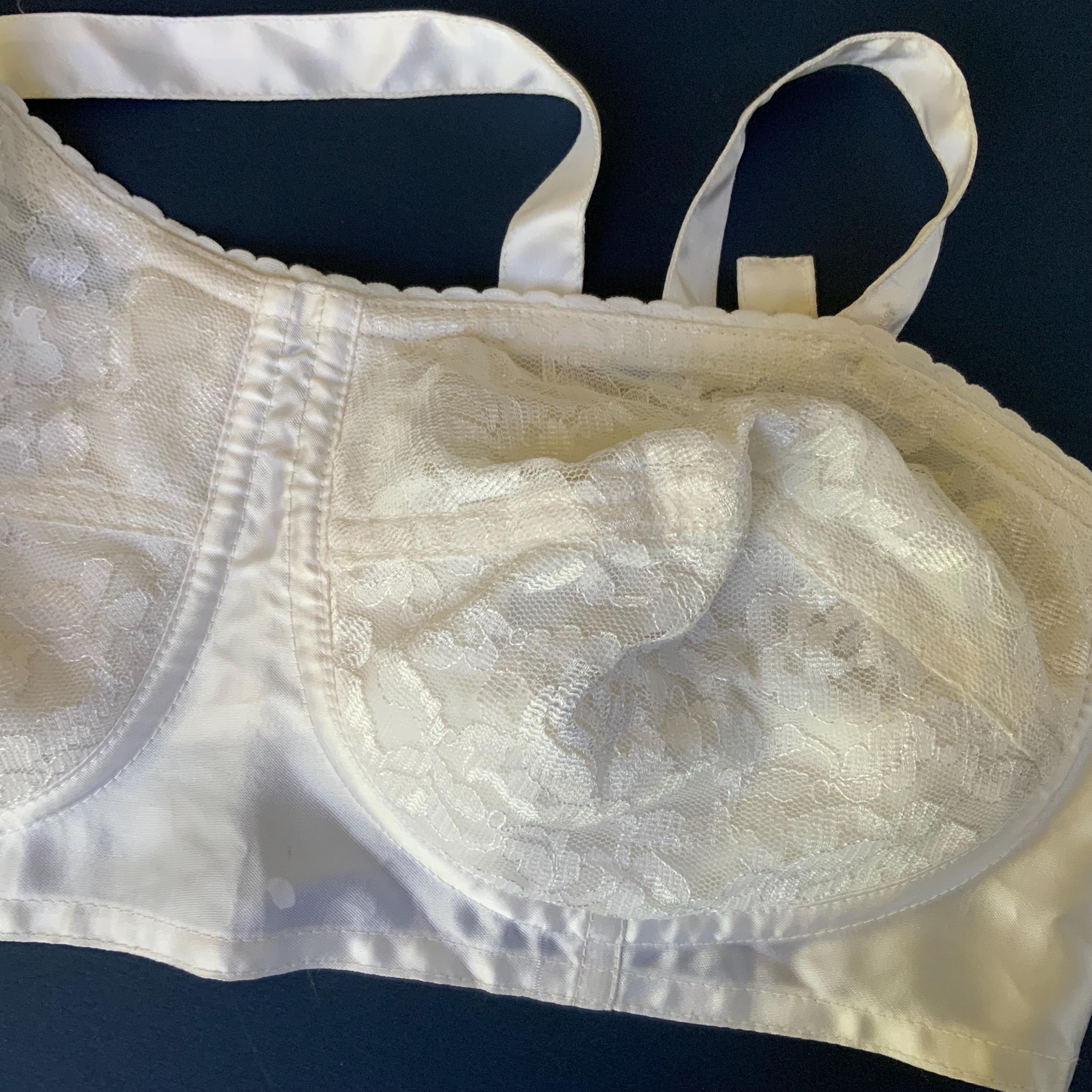 Vintage 70s Bullet Bra, White Satin Cotton Lingerie, USSR, Size B-C - Etsy