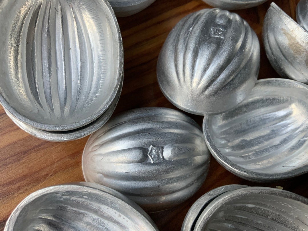 22x Nuts Baking Forms, Vintage Aluminum Nuts Cookie Molds, Biscuit ...