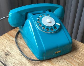 Blue Rotary Dial Phone - Etsy