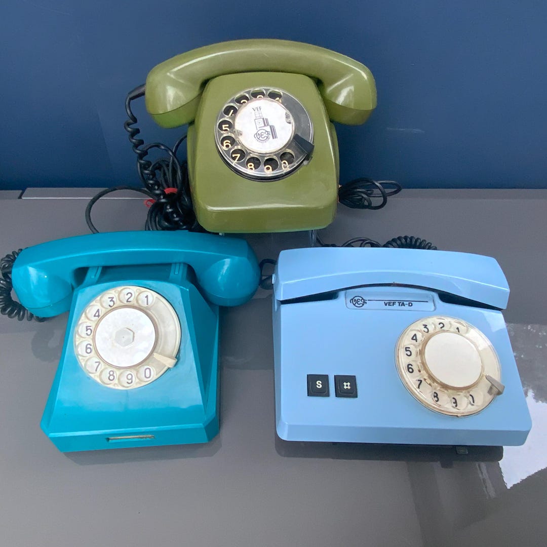 Retro Vintage Rotary Telephones, 1970's Phone - Made in USSR Home Decor ...