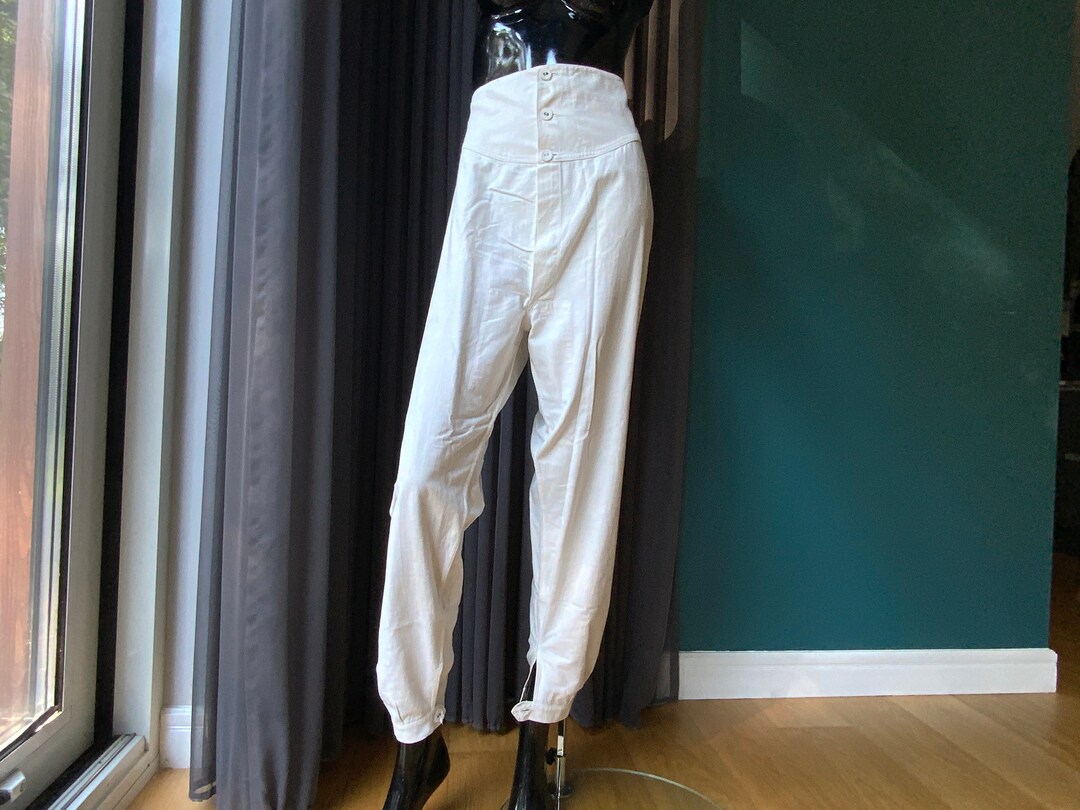Antique 1940s Linen-cotton Drawers, Full Length Underwear - Etsy