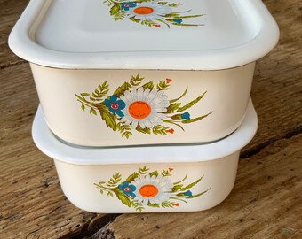 Enamel Storage Container - Etsy