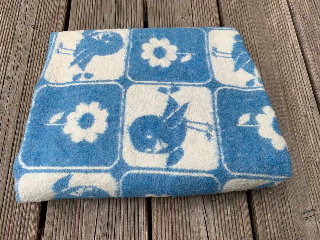 Children's Blanket Very Soft Blue-white Blanket, Used, Flannel Cotton ...