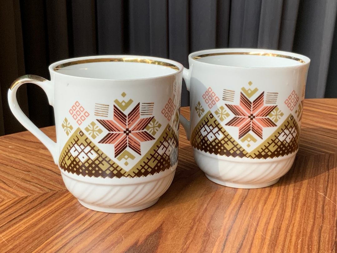RPR Riga Porcelain Factory Coffee Tea Mugs, Cups, RPF Latvian Porcelain ...