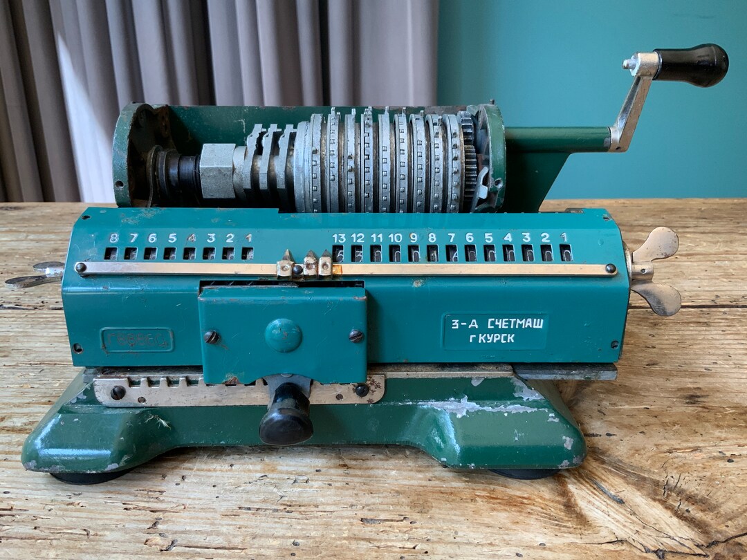 Vintage Adding Machine, Mechanical Calculator Arithmometer Comptometer ...