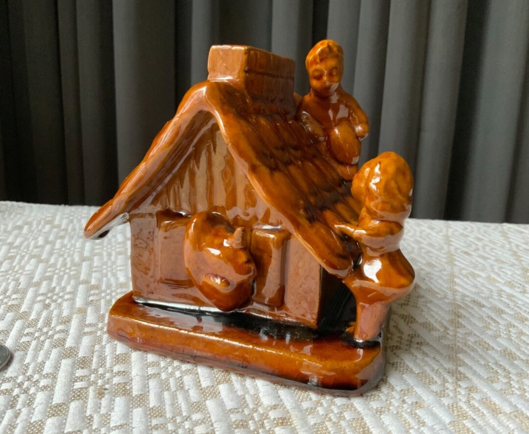 House Shaped Clay Piggy Bank, Kids Coin Bank, Christmas Gift - Etsy