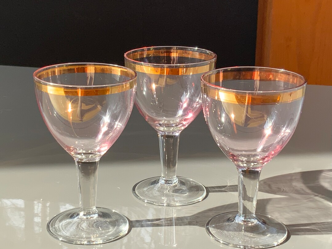 Tiny Soviet Vintage Purple-pink Glasses, Set of 3 Vintage Tableware ...