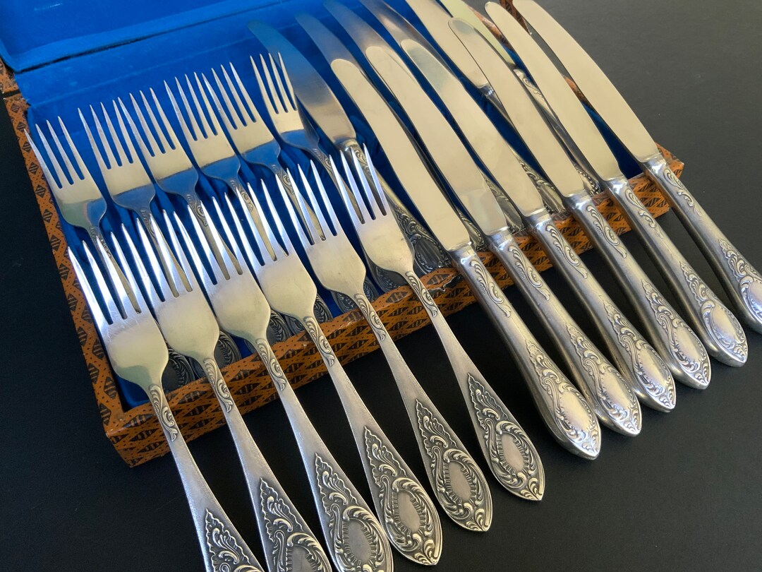 Vintage Silverware Set: Melchior Silver Plated Cutlery, ZID Plant - Etsy