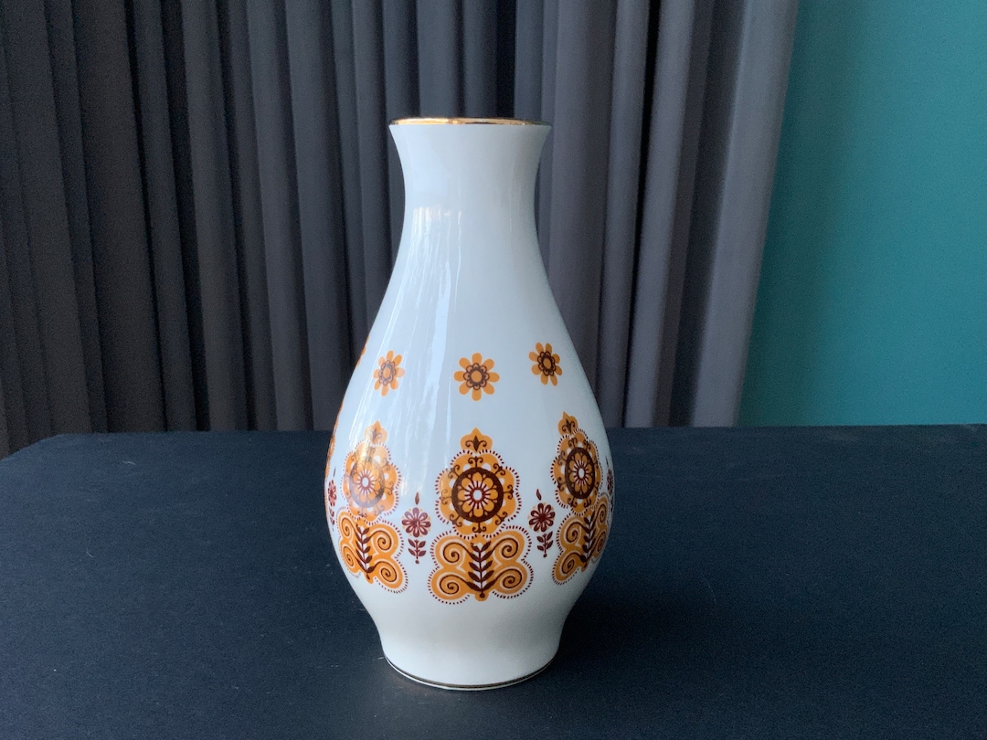 RPR Vase Vintage Riga Porcelain Factory Ceramic Vase Latvian Ornaments ...