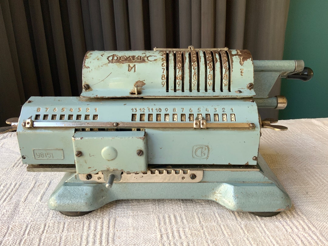 Vintage Adding Machine, Mechanical Calculator Arithmometer Comptometer ...