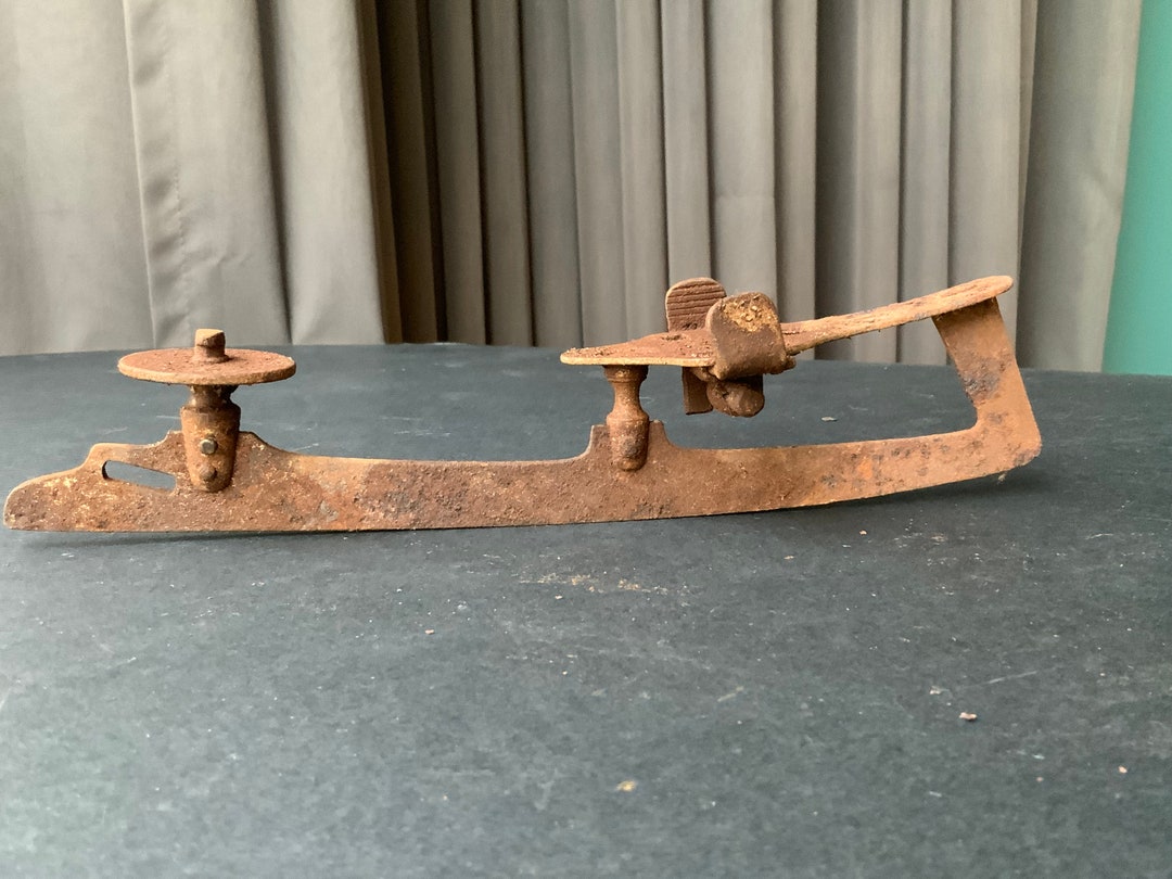 Vintage Metal Ice Skate: Rusty Industrial Winter Decor - Etsy