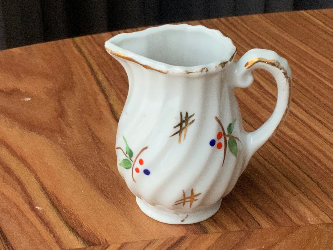 Vintage Small Petite Porcelain Creamer, Creamers, Tiny Pitcher ...