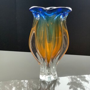 Czech Chřibská Art Glass Vase by Josef Hospodska, Chribska Vase Hand ...