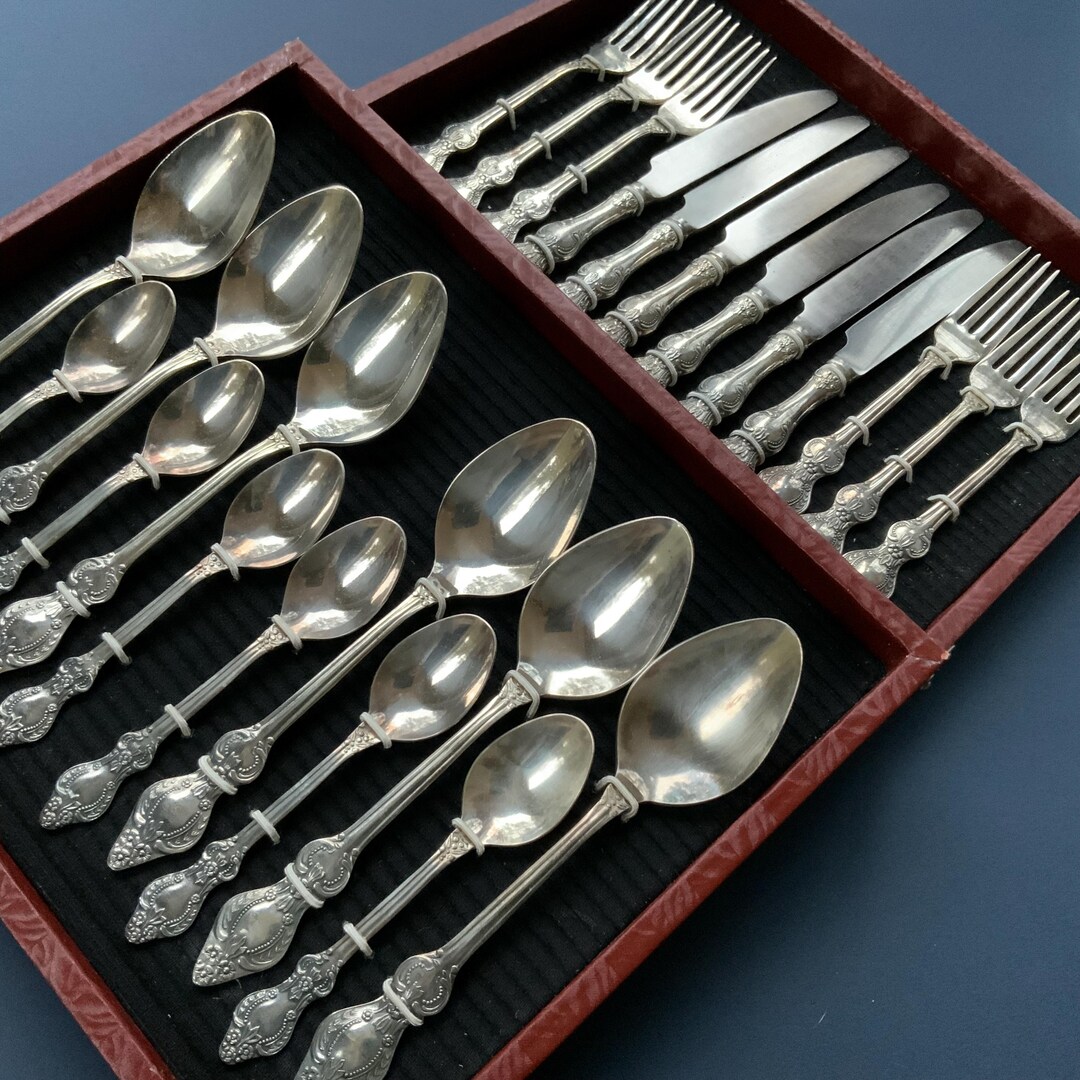Unused 24x Vintage Silverware Stainless Steel-melchior Cutlery Set ...