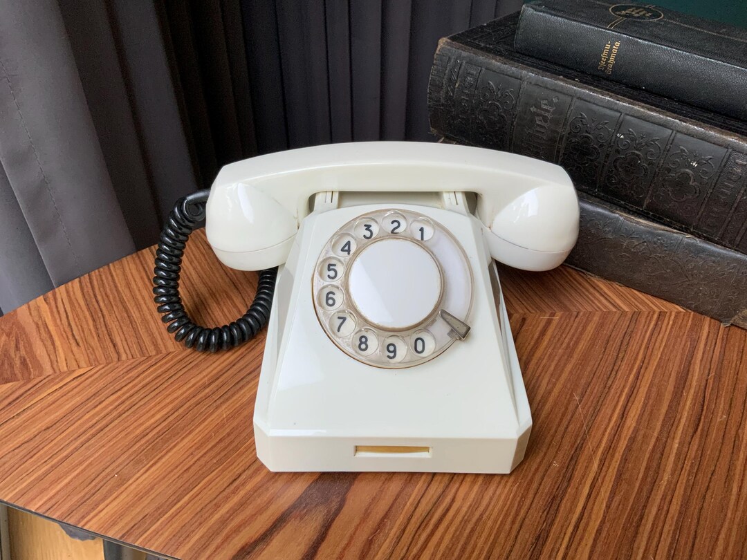 Vintage White Rotary Phone TA-65 - 1960s USSR Home Decor - Etsy