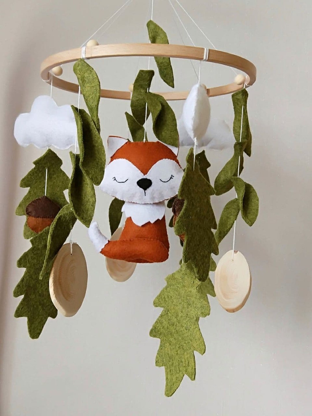 Fox Baby Mobile, Forest Mobile, Fox Nursery Decor, Forest Animals, Baby ...
