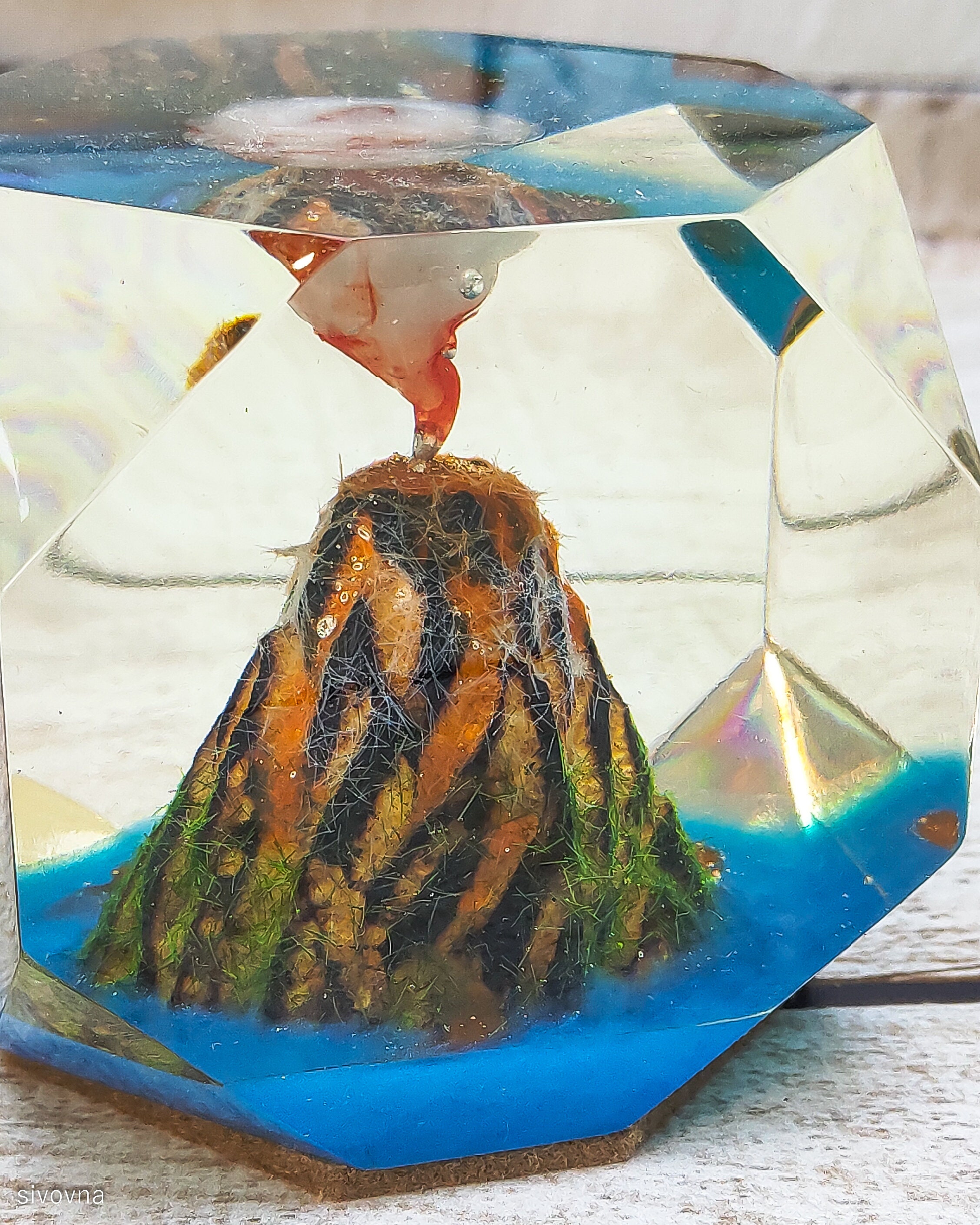 Volcano Eruption / Volcano in Epoxy Resin / Souvenir / | Etsy