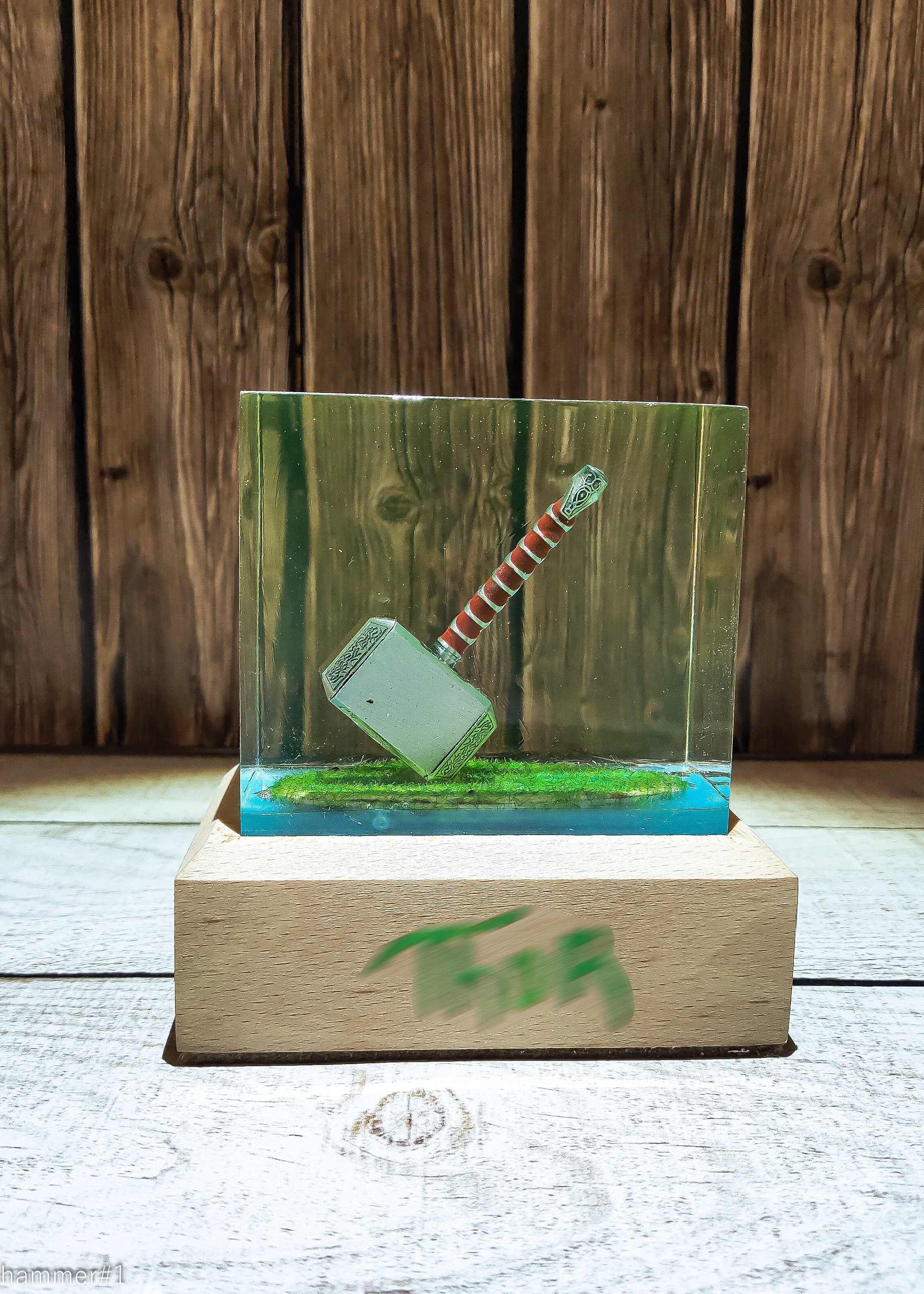 Thor Hammer in Epoxy Resin, Mjolnir, Thor Lamp, Hammer Lamp, Super Hero ...