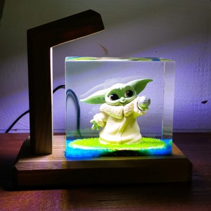 Super Hero Night Lamp Smaller Version + Gift, Epoxy Lamp, Resin Lamp ...