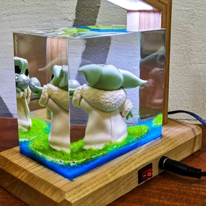 Super Hero Night Lamp Smaller Version + Gift, Epoxy Lamp, Resin Lamp ...