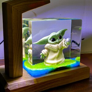 Super Hero Night Lamp Smaller Version + Gift, Epoxy Lamp, Resin Lamp ...