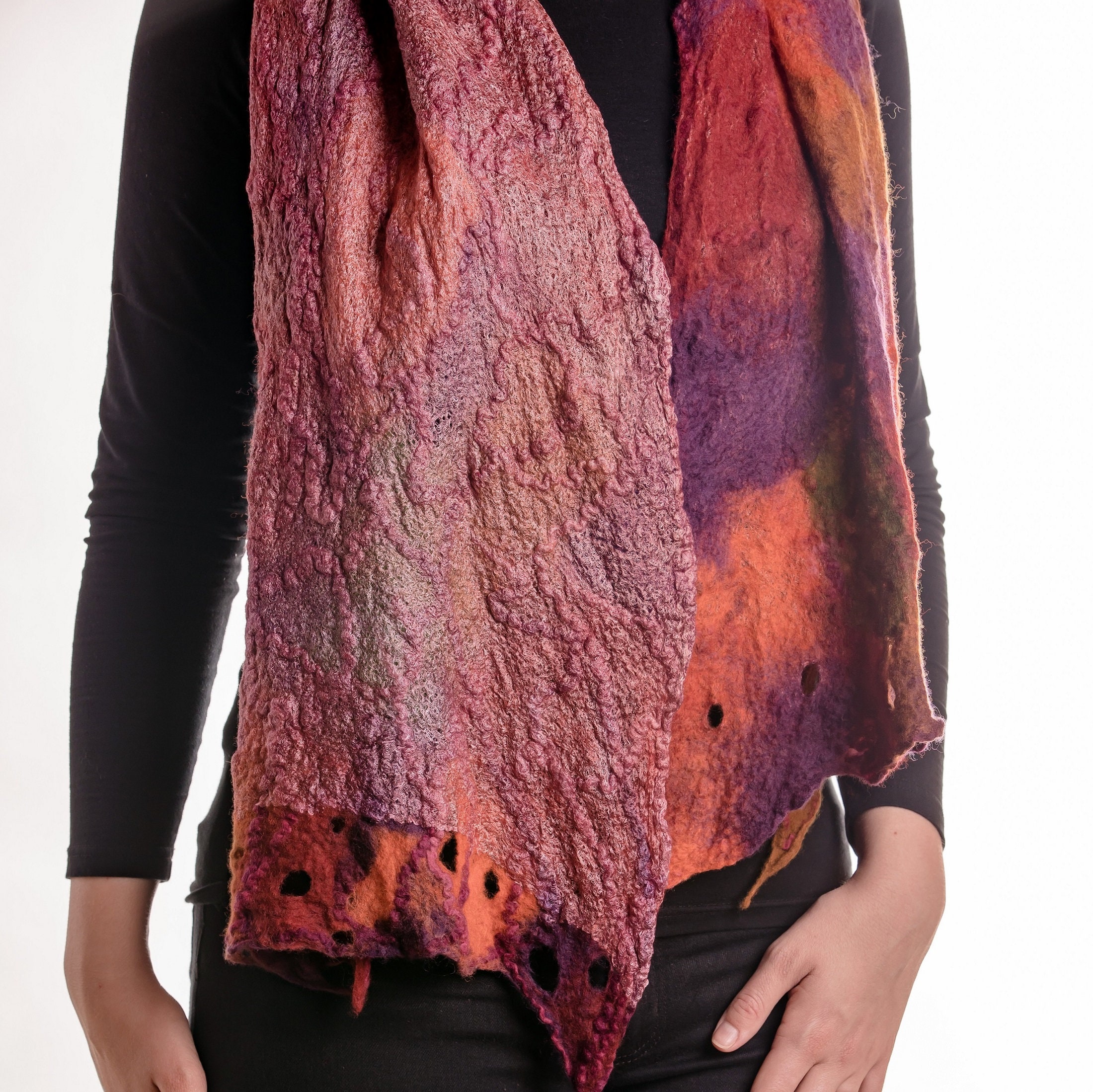 Merino Wool Shawl, Merino Wool Cape, Wool Blanket Scarf, Merino Wrap ...