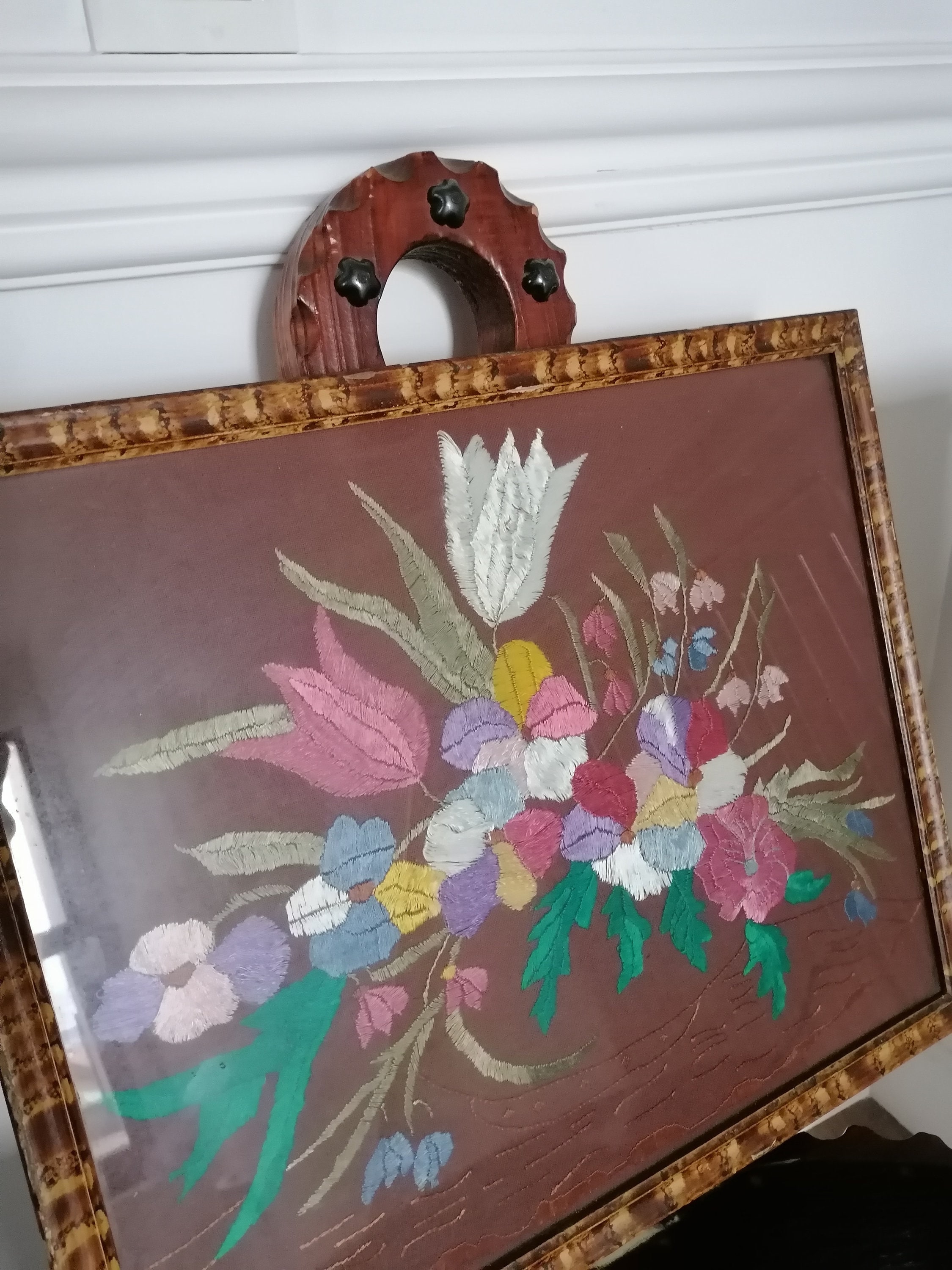 Vintage Embroidered Wall Art at Nicholas Packard blog