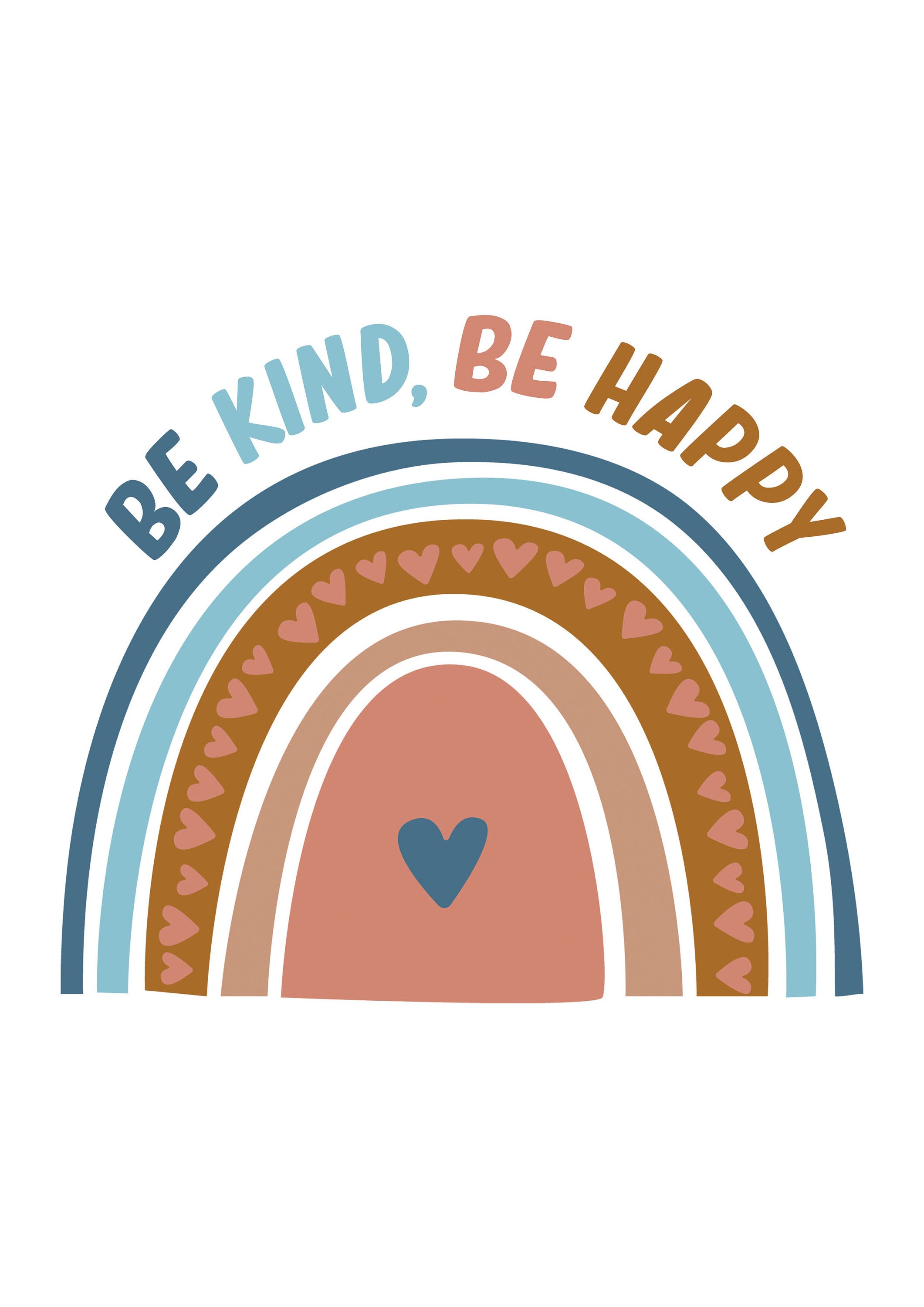 Be Kind Be Happy Print - Etsy