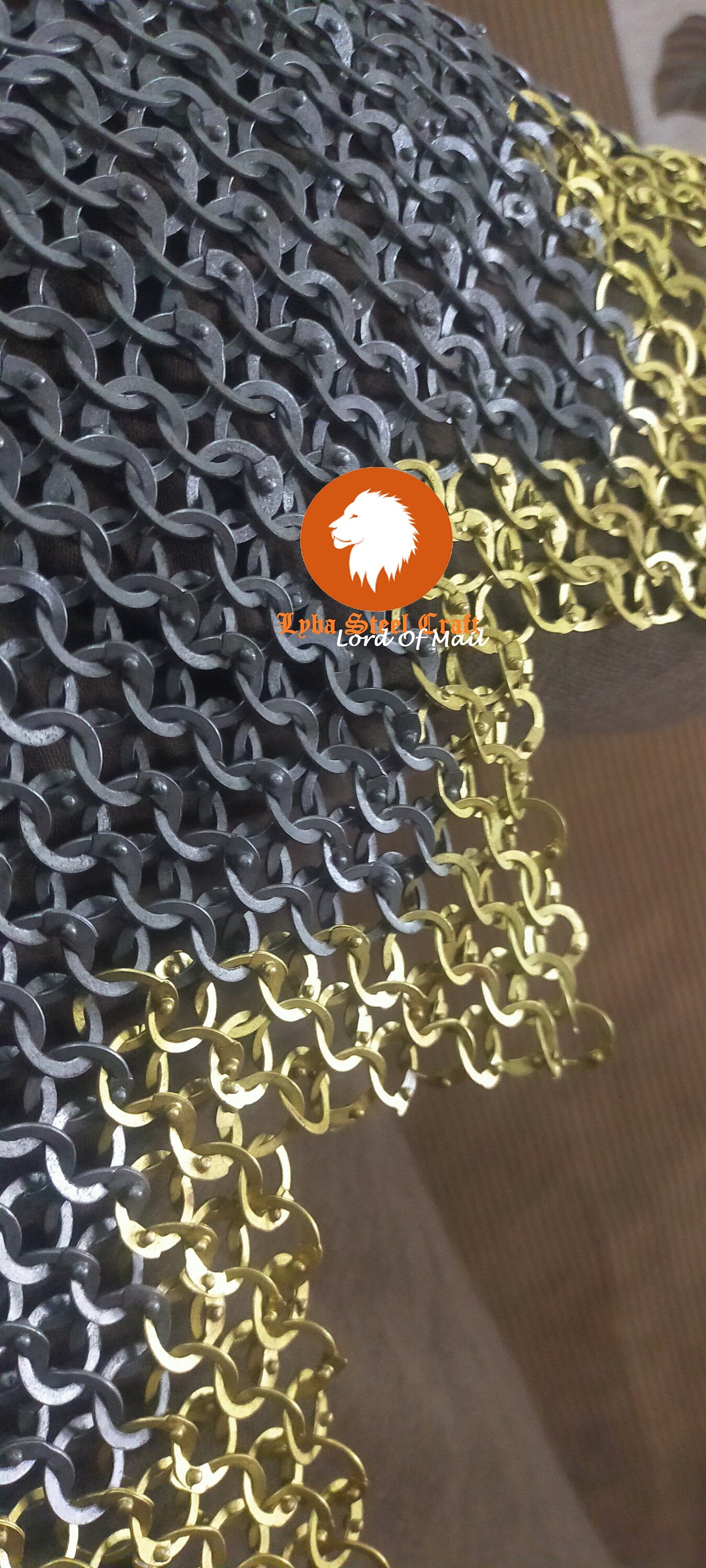 Chainmail Aventail 9mm 18 gauge Alternating Mild Steel Dome | Etsy