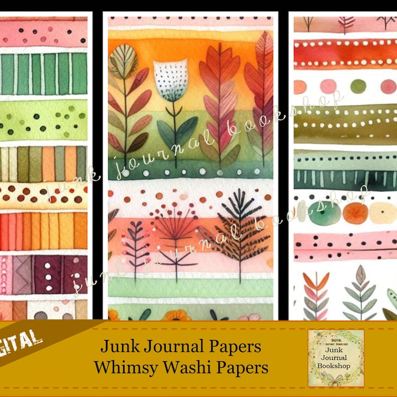 Digital Washi Tape - Etsy