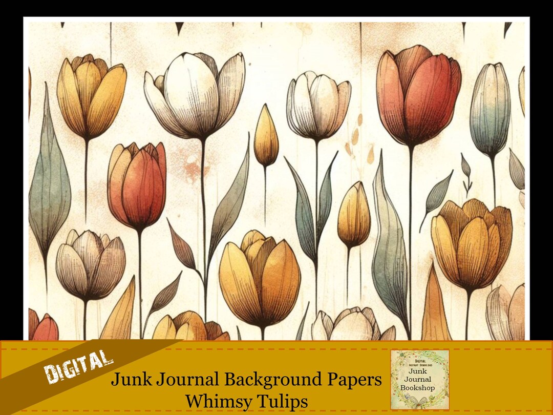 Digital Junk Journal Background Papers. Digital Art Background Prints ...