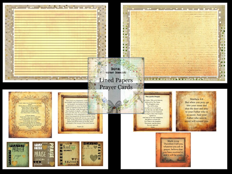 Handmade Prayer Junk Journal Kit: Christian Ephemera (digital Download ...