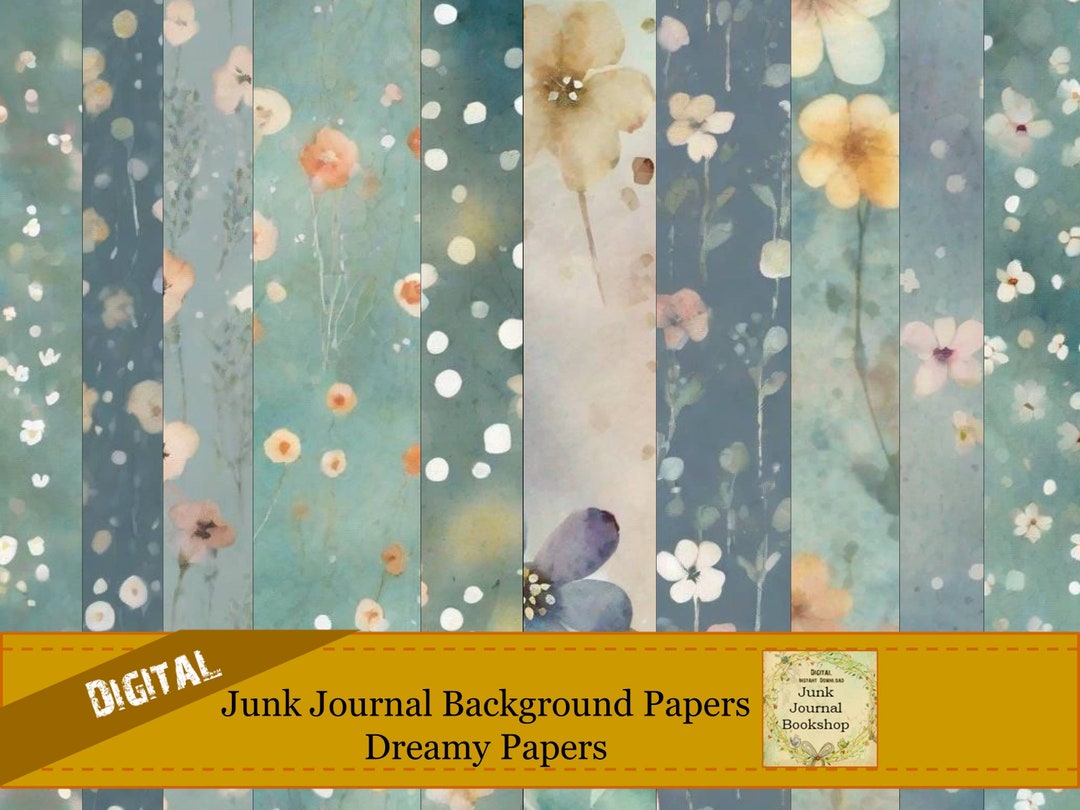 Digital Junk Journal Background Papers. Pattern Background Papers for ...
