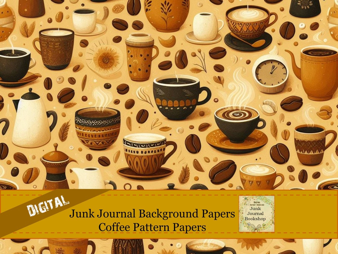 Digital Junk Journal Background Papers. Pattern Background Papers for ...