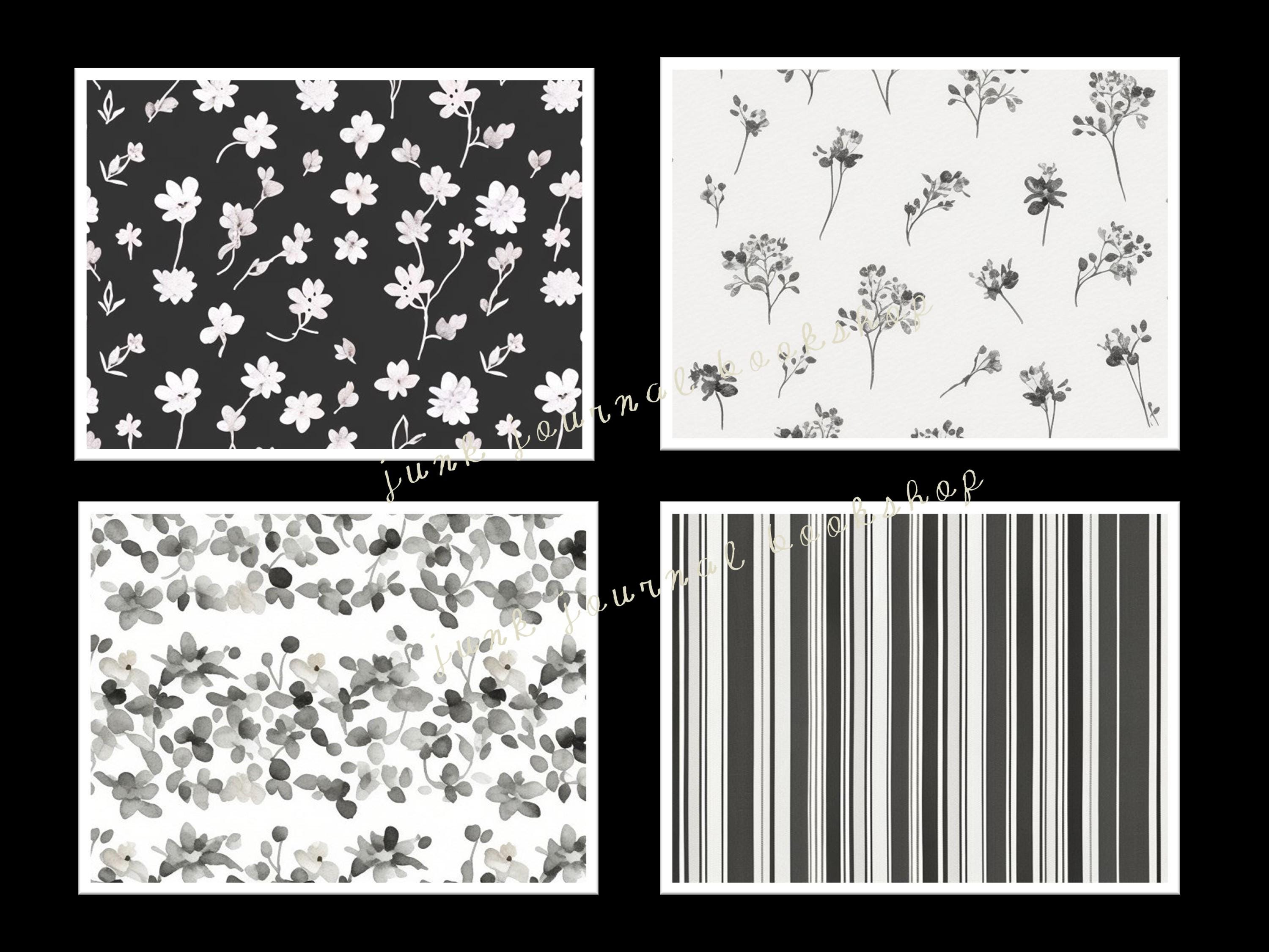 Junk Journal Digital Paper: Whimsy Ink Art, 20 Printable Pages (digital ...