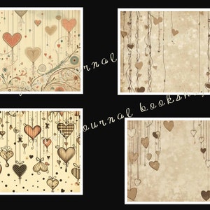 Heart Strings Junk Journal Papers: Whimsical Digital Art (digital ...