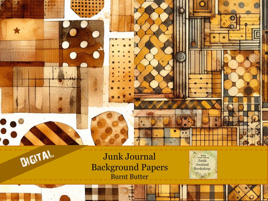Burnt Butter Collage Papers: Maze Designs for Junk Journals (digital ...