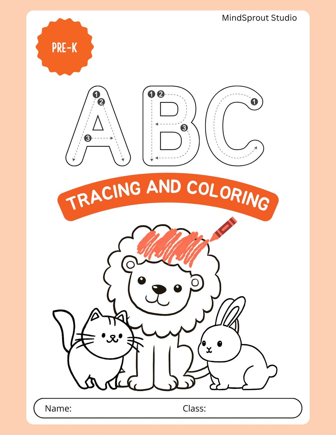 ABC Tracing & Coloring Workbook – 26 Pre-k Alphabet Practice Pages - Etsy