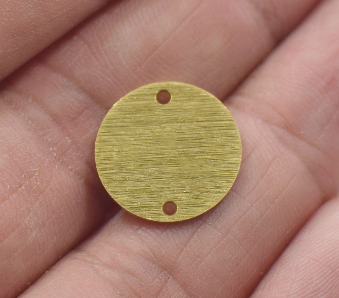 0.8 X 16 Mm , Raw Brass Textured Round Findings - 2 Hole - Etsy