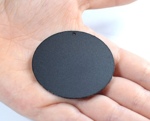 Black Color Stamping Disc Round 1 Hole Findings 0.5 x | Etsy