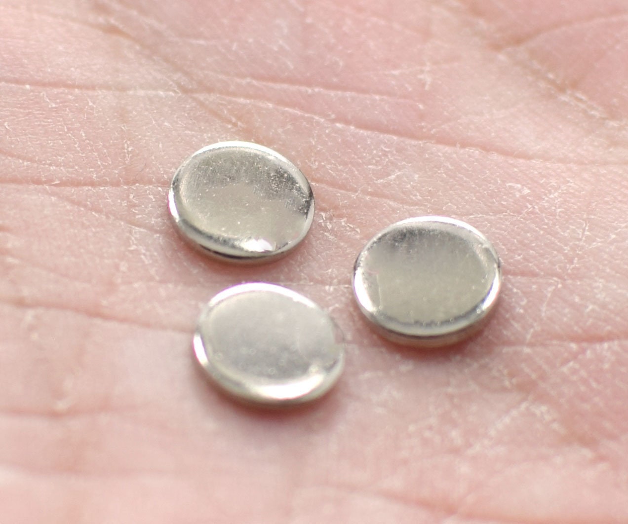 1 X 6 Mm , Silver Color Stamping Disc - Round No Hole Findings - Etsy