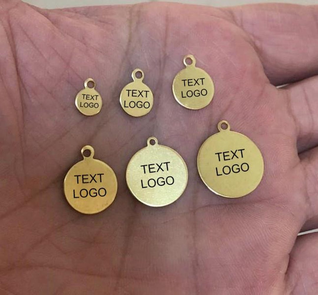 Custom Laser Engraved Charms , 50 Pieces - Raw Brass Jewelry ...