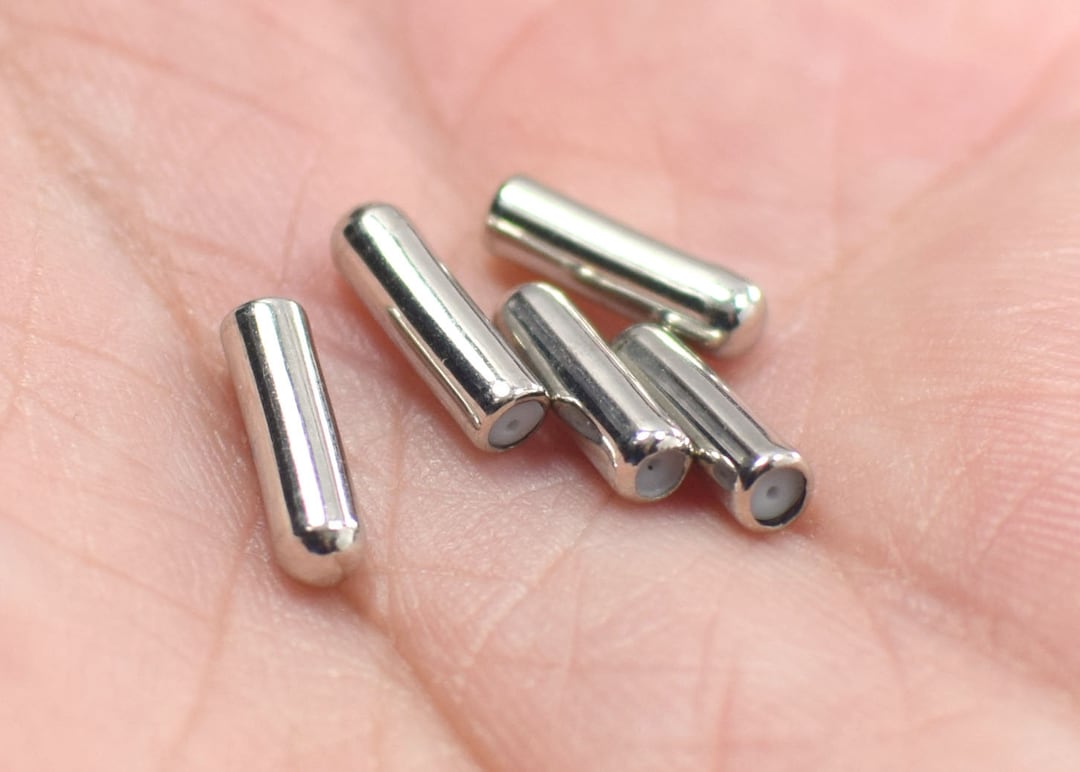3 X 10 Mm , Silver Tone Needle Pin Rubber Stoppers - Etsy