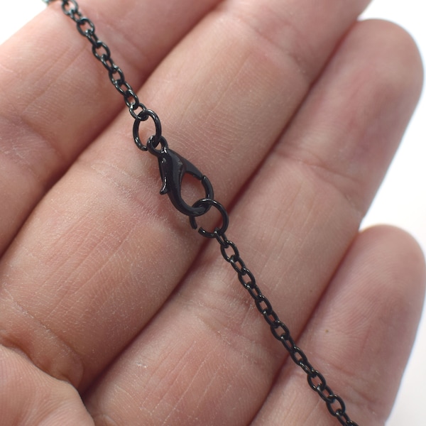 Black Chain Necklace - Etsy