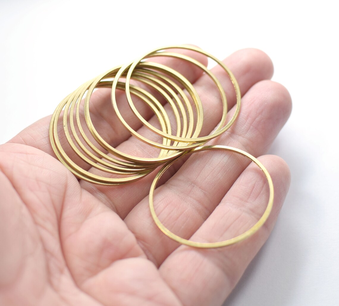 1 X 35 Mm Raw Brass Round Ring Findings | Etsy