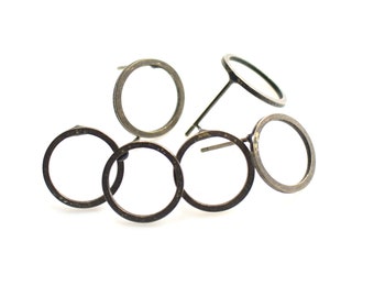 Antique Silver Semi Circle Shape 1 Hole 0.5 X 25 X 32 Mm - Etsy